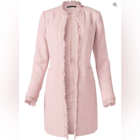 VENUS | Jackets & Coats | Venus Light Pink Tweed Jacket | Poshmark
